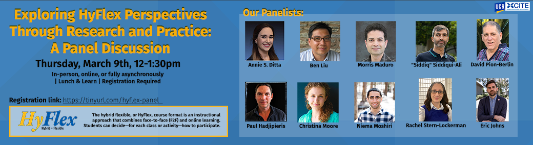 Exploring HyFlex Perspectives Through Research and Practice: A Panel Discussion | XCITE Center ...